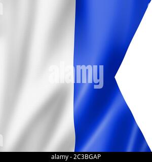 Alpha international maritime signal flag. Nautical letters symbol ...