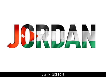 jordanian flag text font. jordan symbol background Stock Photo - Alamy