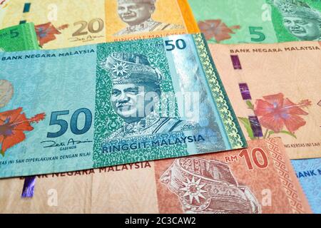 Stack of Malaysian ringgit banknotes as background Stock Photo - Alamy