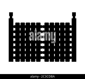 Gate icon illustrated in vector on white background Stock Photo - Alamy