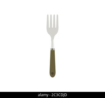 fork icon illustrated in vector on white background Stock Photo - Alamy