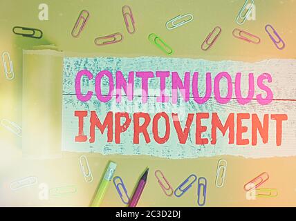Inspiration showing sign Continuous Improvement. Business idea Ongoing ...