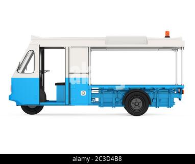 Milk Float Van Isolated Stock Photo - Alamy