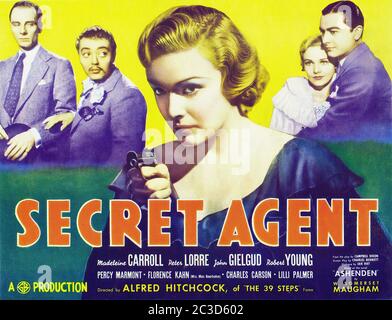 Secret Agent - Vintage Movie Poster Stock Photo - Alamy