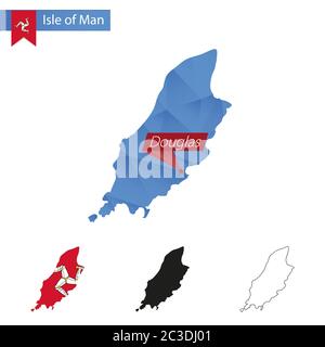 Isle of Man outline map vector illustration Stock Vector Image & Art ...