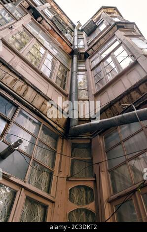 Old tall mansion in Tbilisi Georgia Stock Photo - Alamy