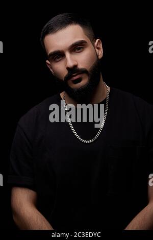 A young man with a beard hip-hop dancer Stock Photo - Alamy