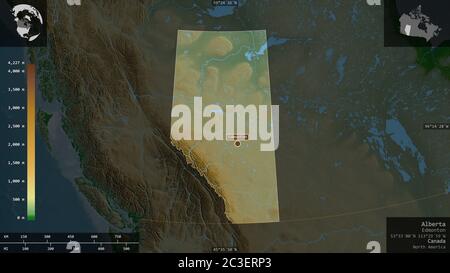 Physical map of Alberta Stock Photo - Alamy