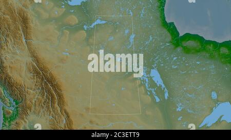 Physical map of Saskatchewan Stock Photo - Alamy