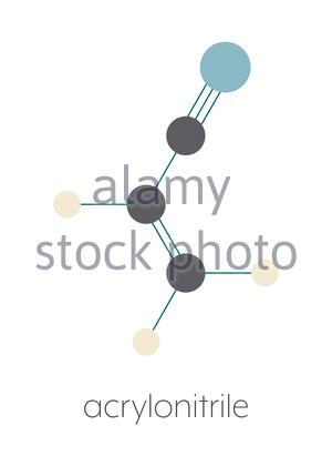 Acrylonitrile molecule, polyacrylonitrile (PAN) and ABS plastic Stock ...