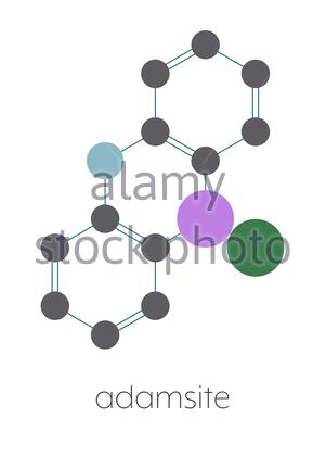 Adamsite or DM riot control agent. Stylized skeletal formula (chemical ...