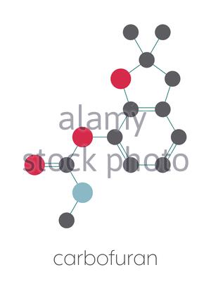 Carbofuran carbamate pesticide molecule. Insecticide that is also ...