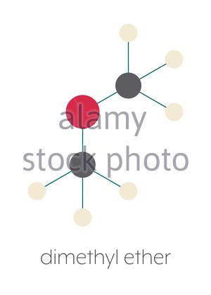 Dimethyl ether (methoxymethane, DME), molecular model. Atoms are Stock Photo - Alamy