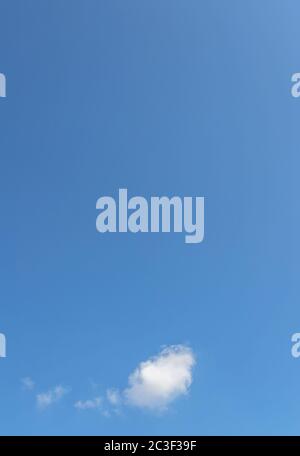 Neutral vertical sky background with speech bubble. Concepts of nature ...