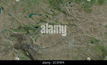 Shape of Xinjiang Uygur, autonomous region of China, with its capital ...