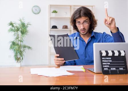 Movie director working in studio Stock Photo - Alamy
