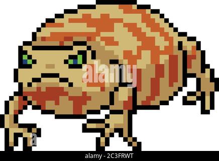 Frog pixel art. Toad 8 bit. Vector illustration Stock Vector Image ...