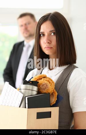 Angry yelling boss point arm to exit Stock Photo - Alamy