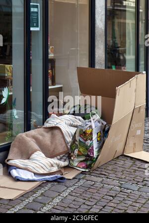 Homeless in Aachen , Germany Stock Photo - Alamy