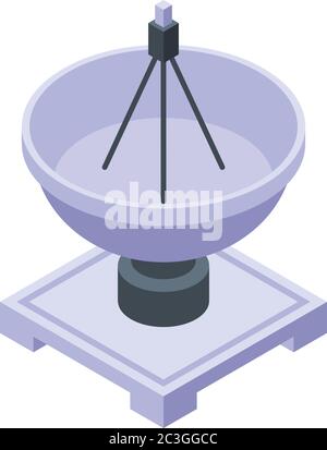 Ground satellite antenna icon. Outline ground satellite antenna vector ...