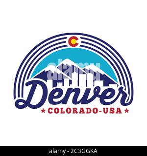 Denver Colorado logo. Vector and illustration Stock Vector Image & Art ...