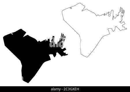 Area map of Dammam City, Saudi Arabia. This artmap of Dammam City ...