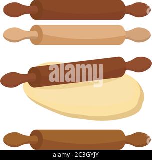 wooden roll kitchen tool icon Stock Vector Image & Art - Alamy