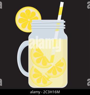 Illustration with watermelon cocktail and watermelon slices on a brown ...