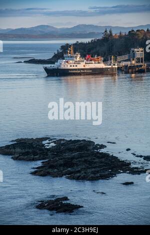 The Mallaig to Armadale ferry arrives at Armadale in the afternoon on ...