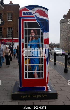 Great britain flag depicted in bright paint colors on old wooden wall ...