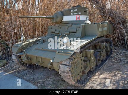 American M3 Stuart tank displayed at George H W Bush Gallery at ...