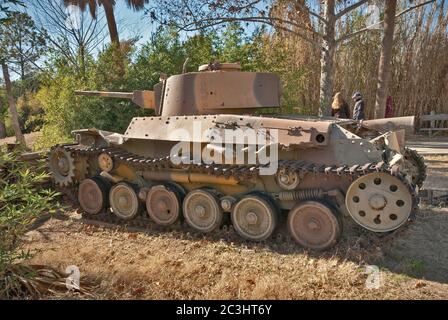 Old World War 2 Japanese tank on the Island of Pohnpei in Micronesia ...