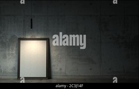 blank concrete space interior, 3d rendering Stock Photo - Alamy