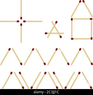 Matchstick Pattern Icon Vector Illustration Stock Vector Image & Art ...