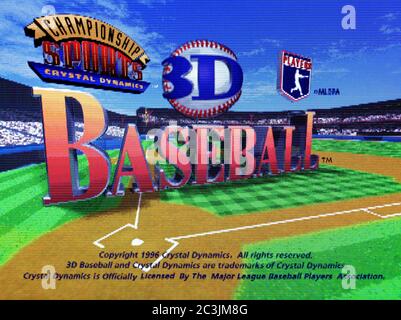 3D Baseball - Sony Playstation 1 PS1 PSX - Editorial use only Stock ...