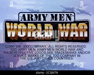 Army Men World War - Sony Playstation 1 PS1 PSX - Editorial use only ...