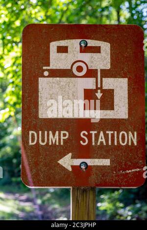 Notice Sign RV Dump Station Closed for Winter Sign on wood fence Stock ...