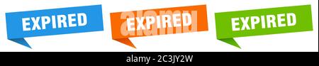expired speech bubble. expired sign. expired banner Stock Vector Image ...