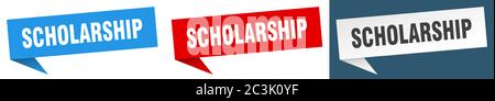 scholarship banner. scholarship speech bubble, label, sticker, ribbon ...