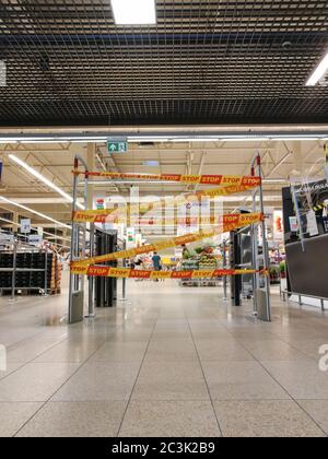 Maxima shop center interior. MAXIMA is the Lithuanian retail market ...