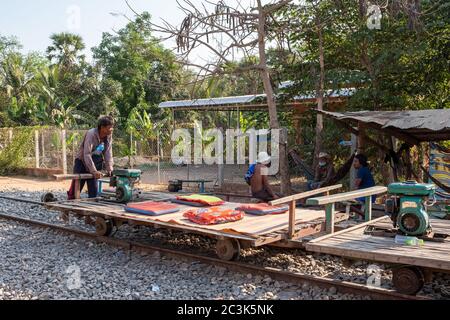 The Bamboo Railway (Norry) , Battambang, Cambodia Stock Photo - Alamy