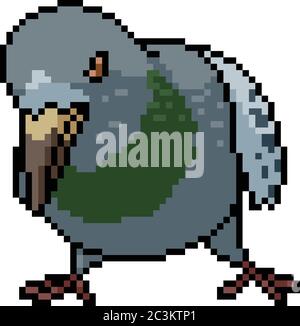Pixel pigeon - vector, isolated Stock Vector Image & Art - Alamy