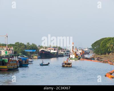Sittwe, Rakhine State, Myanmar - October 15, 2014: Bicycle taxi ...