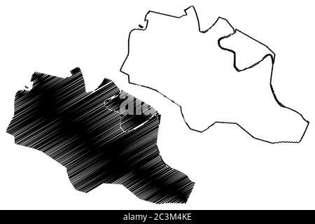 Jessore City (Peoples Republic of Bangladesh) map vector illustration ...