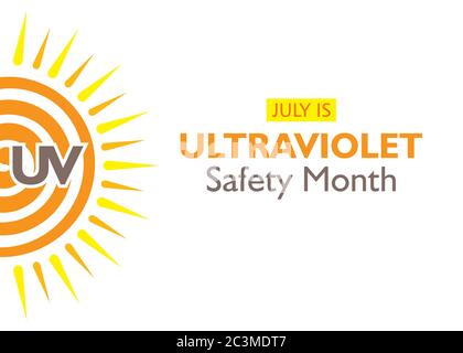 vector illustration of ultraviolet safety month concept poster or ...