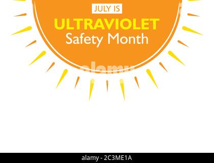vector illustration of ultraviolet safety month concept poster or ...