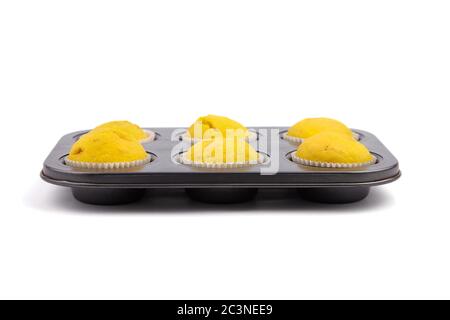 Tasty pumpkin muffins, isolated on white Stock Photo - Alamy