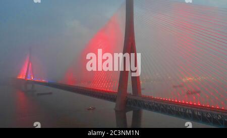 NANTONG, CHINA - JUNE 7, 2020 - The Shanghai Nantong Yangtze River ...