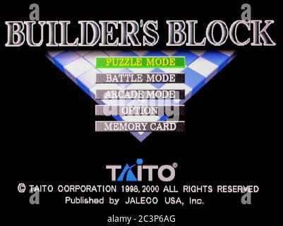 Builder's Block - Sony Playstation 1 PS1 PSX - Editorial use only Stock ...