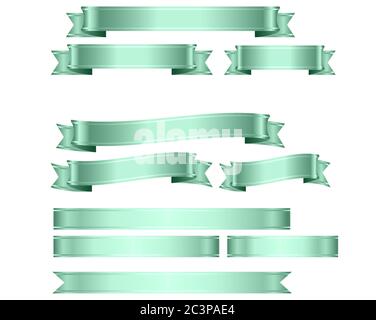 illustration of shapes of ribbons on white background Stock Photo - Alamy